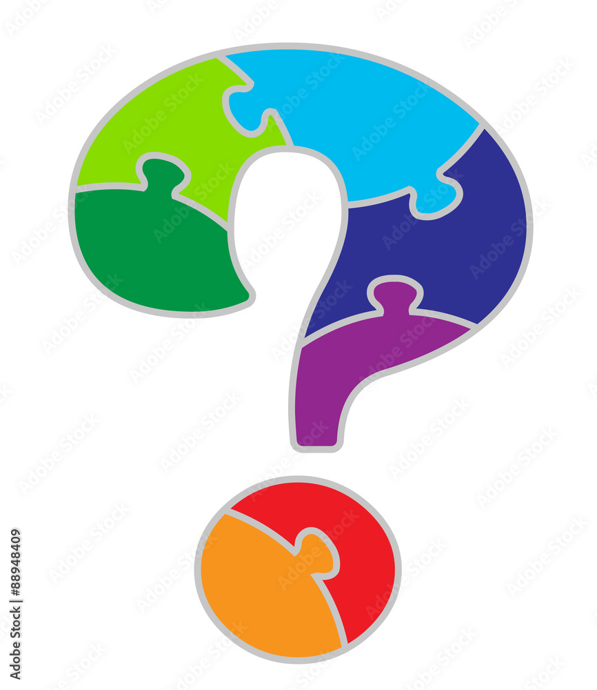 Question Mark Puzzle Stock Illustration | Adobe Stock