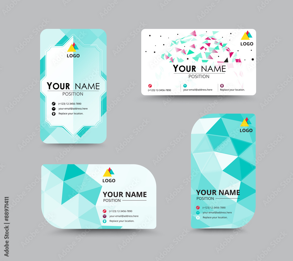 abstract business card, flyer design template. vector illustrati Stock ...