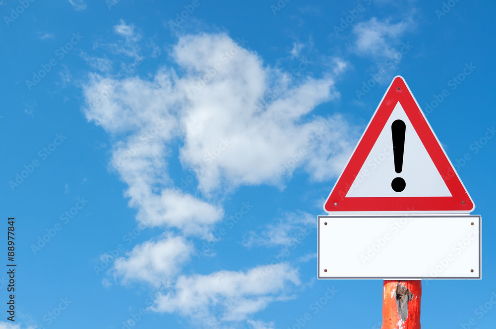 Achtung Schild Blank Stock Photo | Adobe Stock