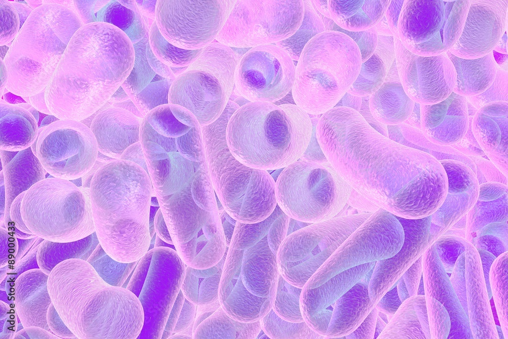 Microscopic illustration of bacteria, model of bacteria, realistic ...