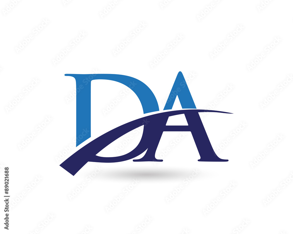 DA Logo Letter Swoosh Stock Vector | Adobe Stock