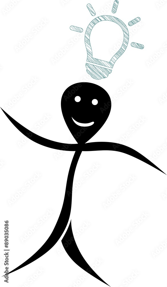 Stickman Idea Stock Vector | Adobe Stock