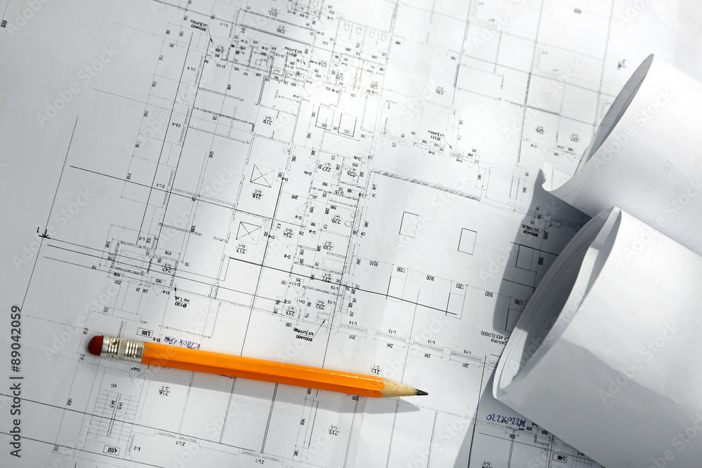 architectural plans Stock Photo | Adobe Stock