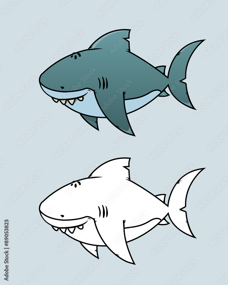 Crazy Looking Shark Drawing