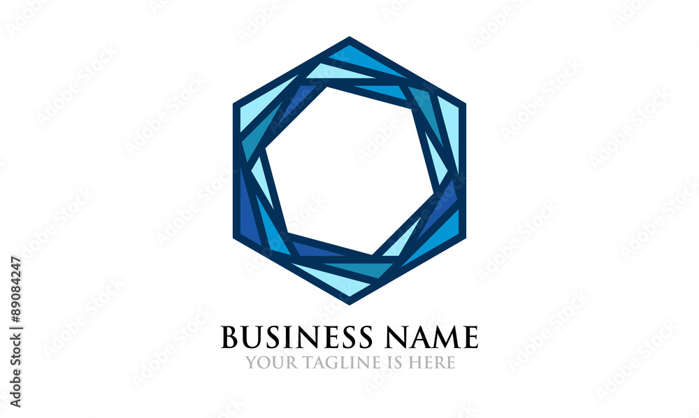 Hexagon Geometry Design - Cool Logo Stock Vector | Adobe Stock