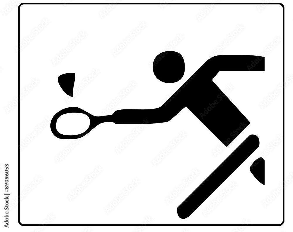 Sport Piktogramm Federball/Badminton Stock-Illustration | Adobe Stock