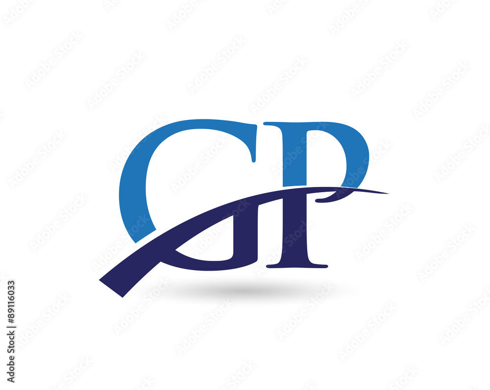 GP Logo Letter Swoosh Stock Vector | Adobe Stock
