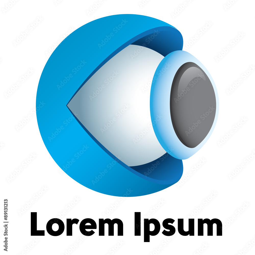 Icon eye symbol, eyeball, observation and lookout Stock Vector | Adobe ...