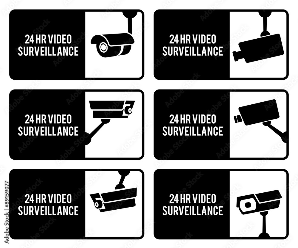 Warning set stickers Stock Vector | Adobe Stock