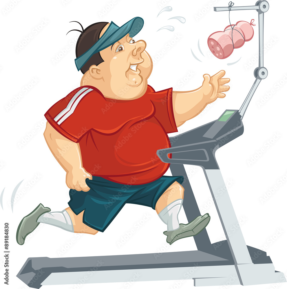 running fat Stock Vector | Adobe Stock