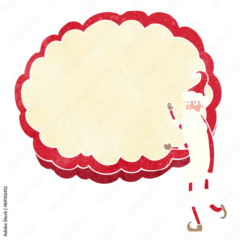 cartoon santa claus with text cloud space Stock Vector | Adobe Stock
