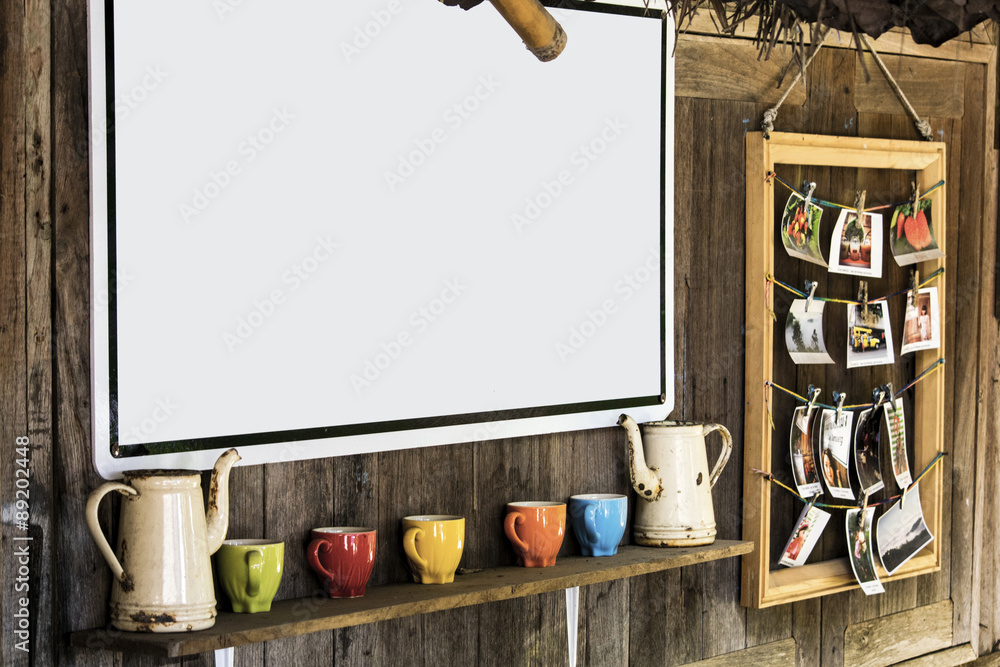 Cafe menu written in chalk on a whiteboard Stock Photo | Adobe Stock