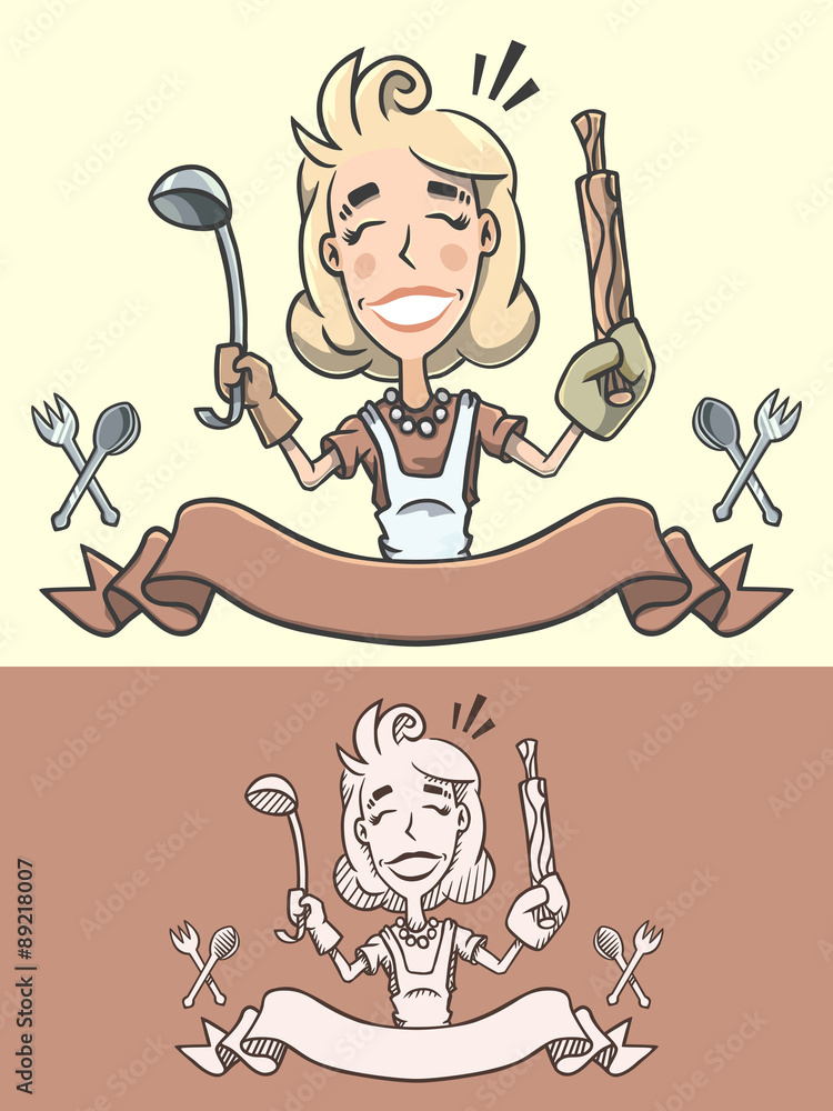 Ready to cook. Cooking sign. Vector illustration. Stock Vector | Adobe ...