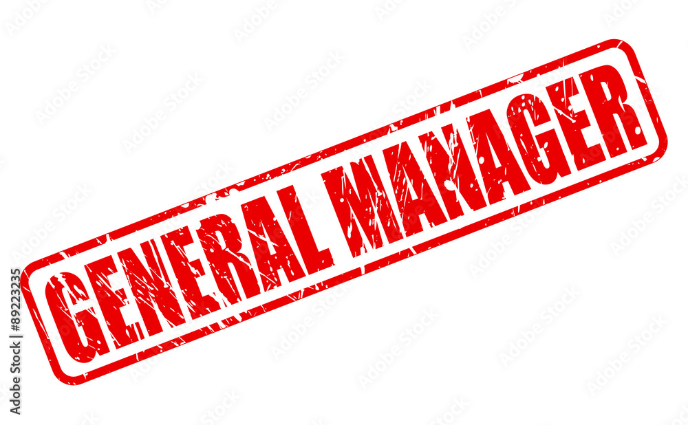 General Manager red stamp text Stock Vector | Adobe Stock