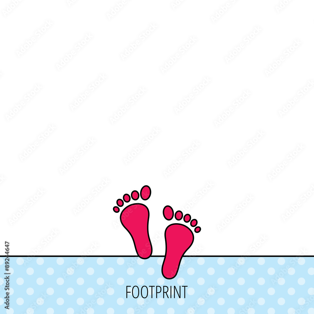 Baby footprints icon. Child feet sign. Stock Vector | Adobe Stock