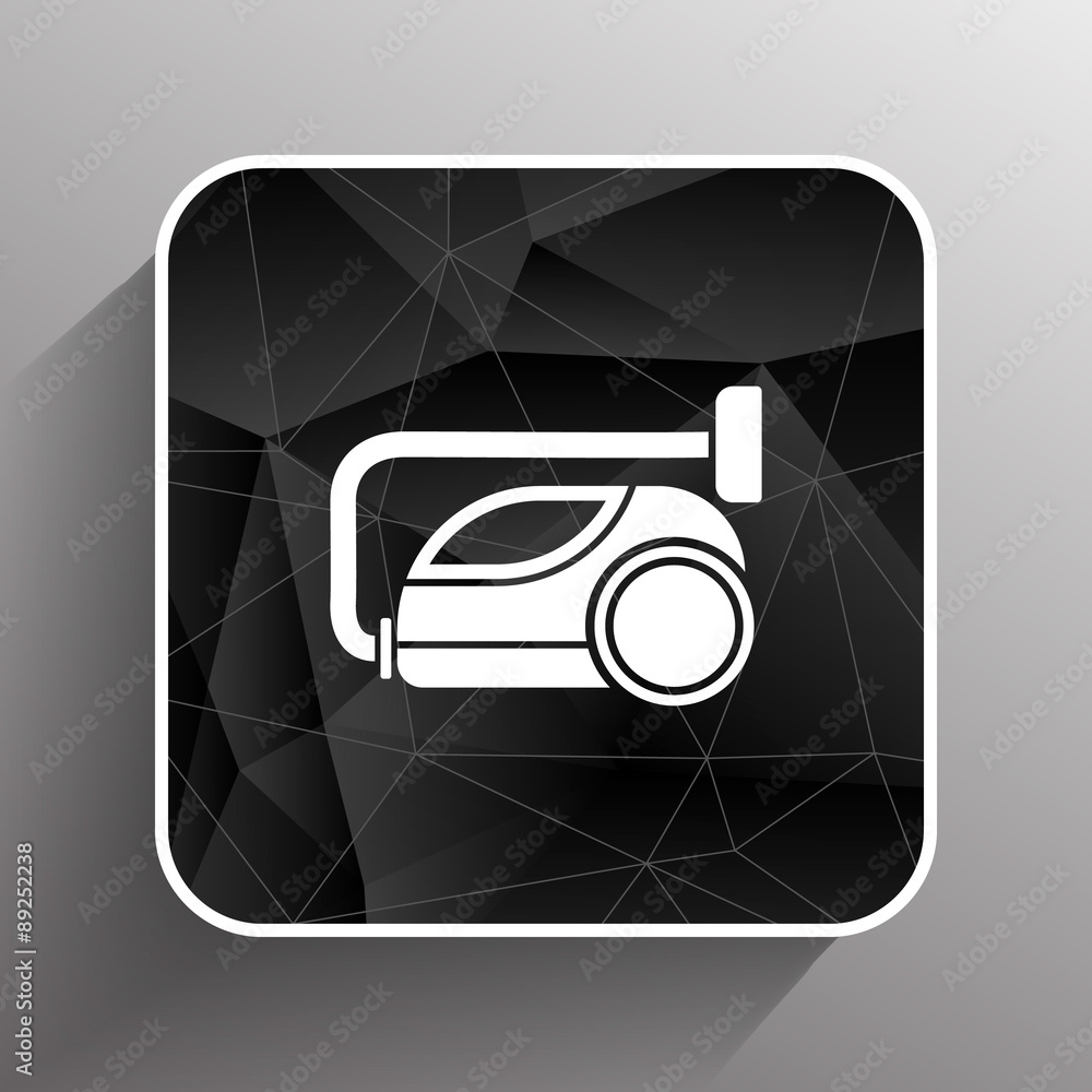 vector black cleaner icon vacuum symbol electric Stock Vector | Adobe Stock