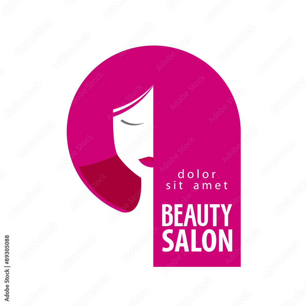 Beauty salon vector logo design template. Girl, woman or hair Stock ...