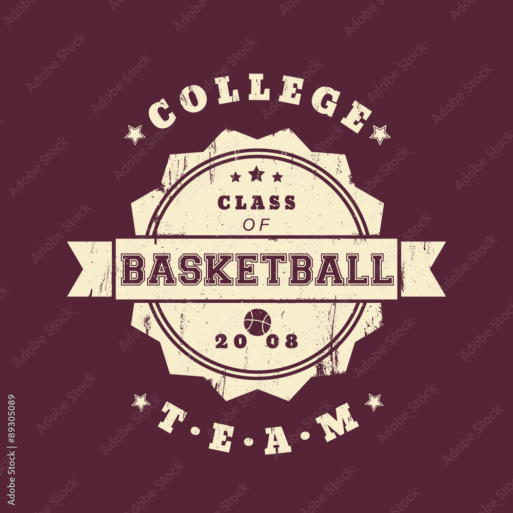 College Basketball Logos Vector