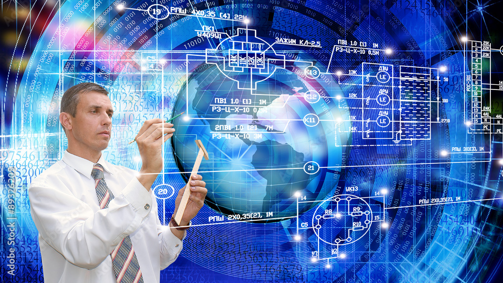 Globalization computer technology Stock Photo | Adobe Stock