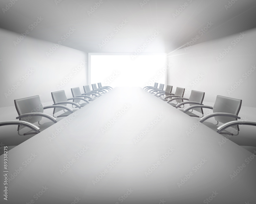 Meeting room. Vector illustration. Stock Vector | Adobe Stock