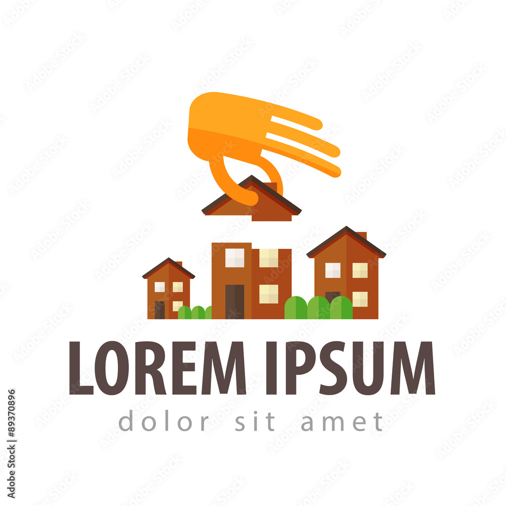 construction site vector logo design template. build or builder Stock ...