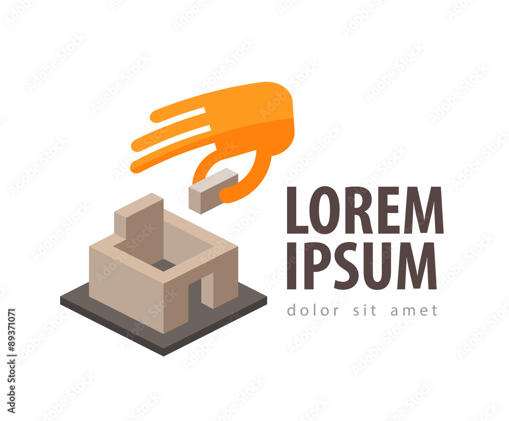 construction site vector logo design template. building, house Stock ...