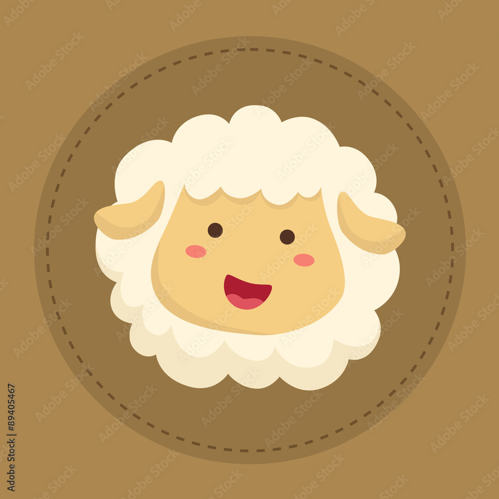 Cartoon Sheep Face