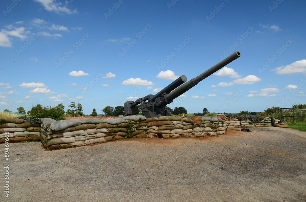 World War Two military coastal defence gun Stock Photo | Adobe Stock