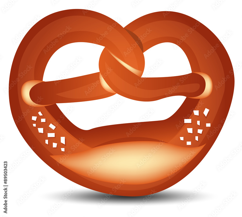 Brezel Gebäck Oktoberfest Vektor Icon isoliert Stock-Vektorgrafik ...