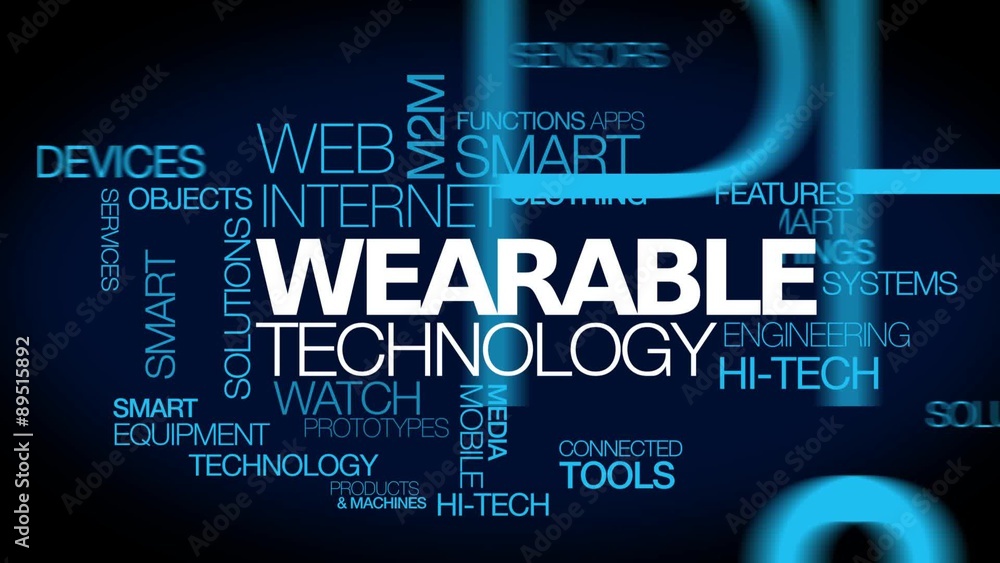 Wearable technology wearables devices clothing accessories words tag ...