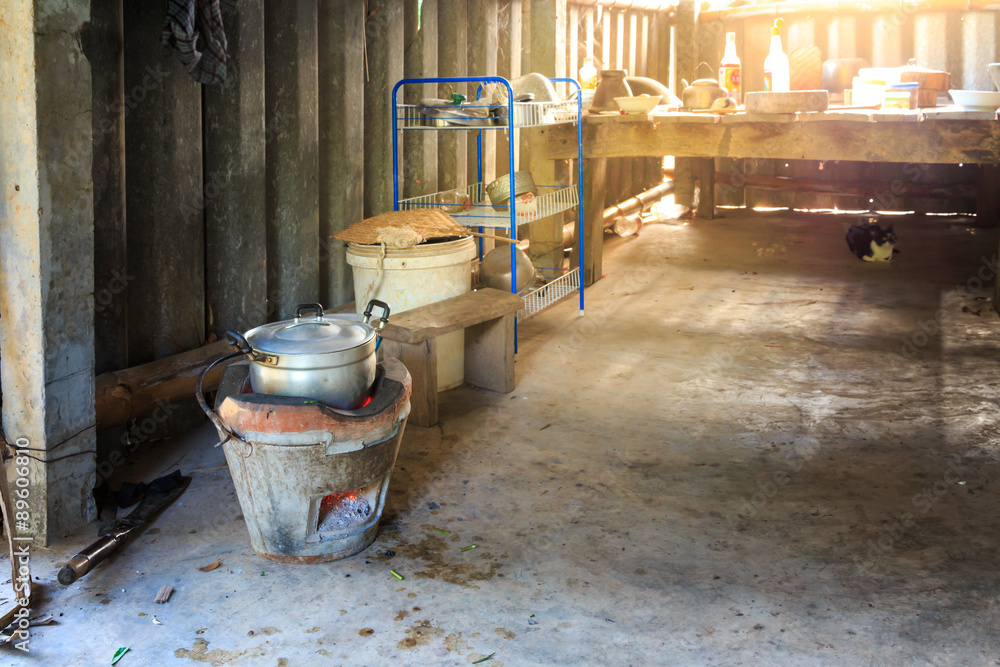 Thai traditional cooking in thai style kitchen. Stock Photo | Adobe Stock