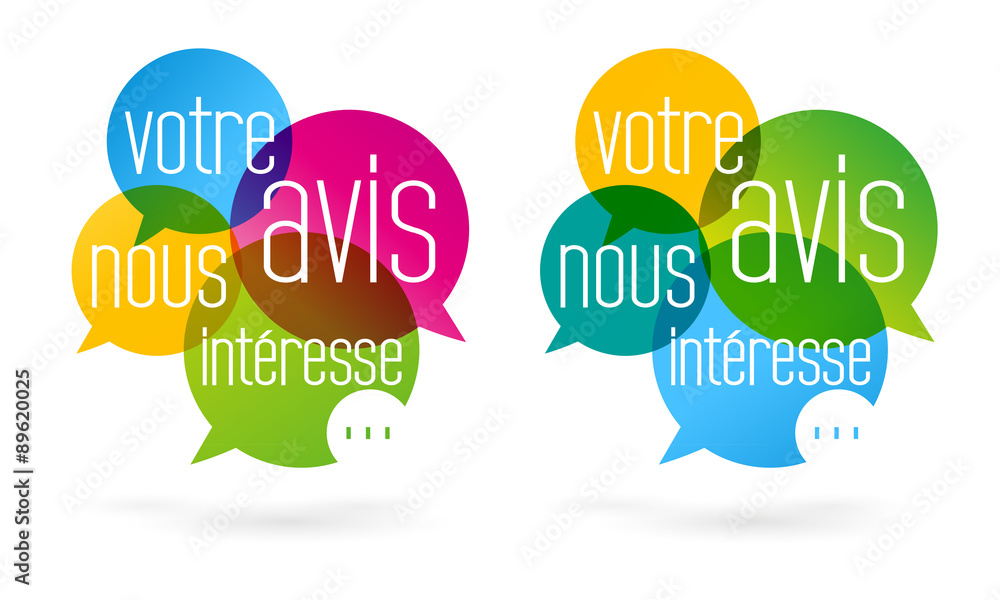 Votre avis nous intéresse - bulles Stock-Vektorgrafik | Adobe Stock