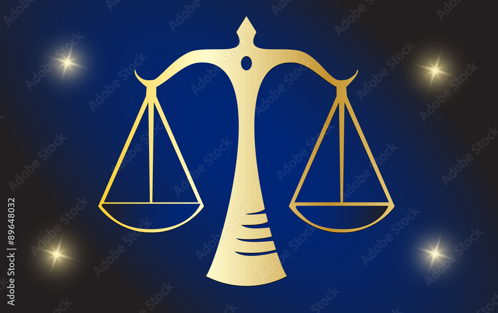 zodiac sign of the balance Stock-Illustration | Adobe Stock