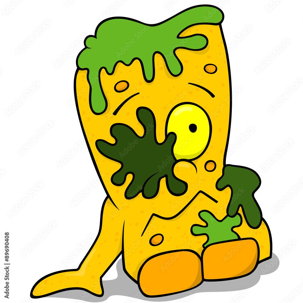 Garbage Monster - Colored Cartoon Illustration, Vector Stock Vector ...