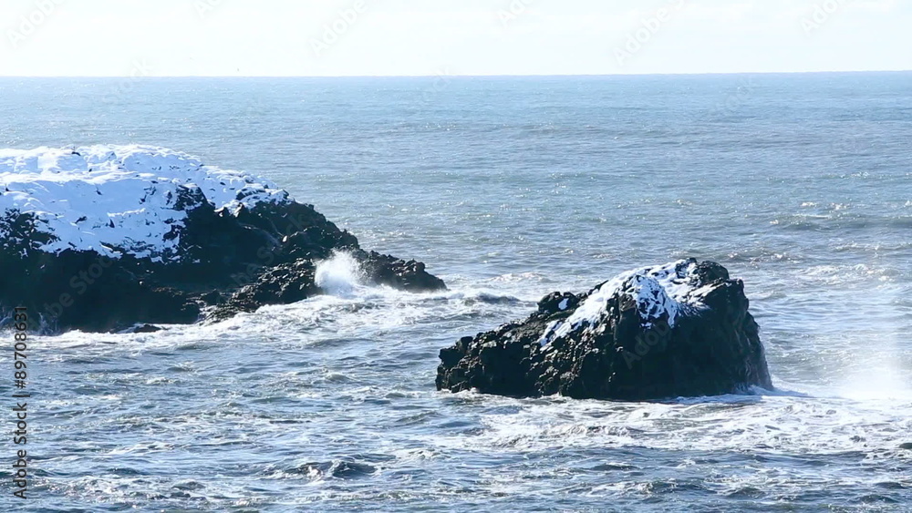 Rough waves at the Atlantic Ocean Stock Video | Adobe Stock