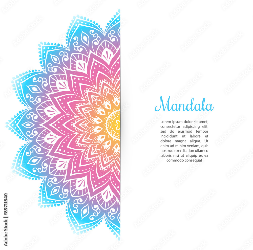 Color Mandala background template Stock Vector | Adobe Stock