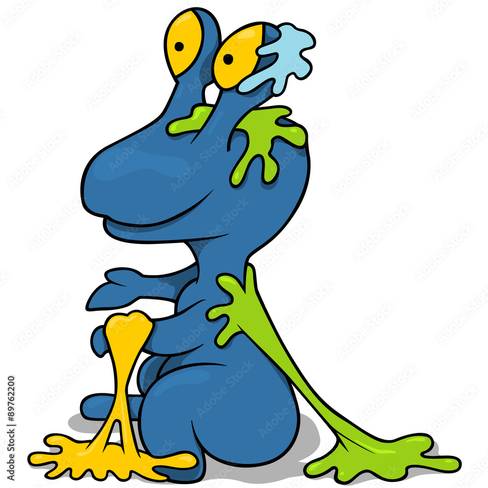 Garbage Monster - Colored Cartoon Illustration, Vector Stock Vector ...