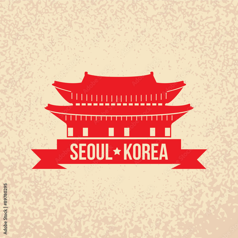 Vetor de Gyeongbokgung - the symbol of Seoul, Korea. do Stock | Adobe Stock