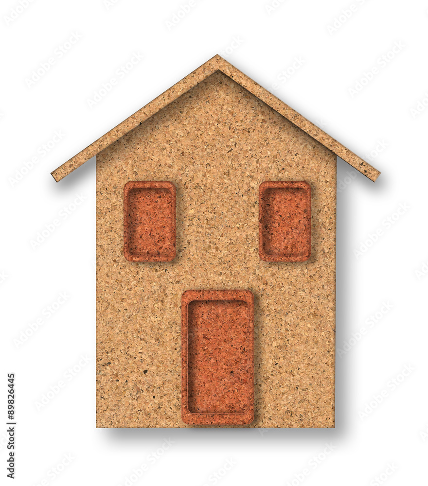 House built with cork - Buildings energy efficiency concept image Stock ...