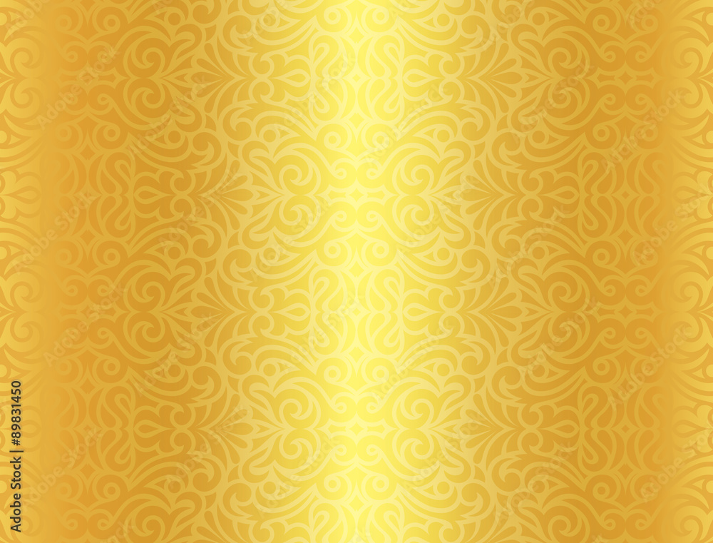 Luxury golden background with vintage pattern Stock Vector | Adobe Stock