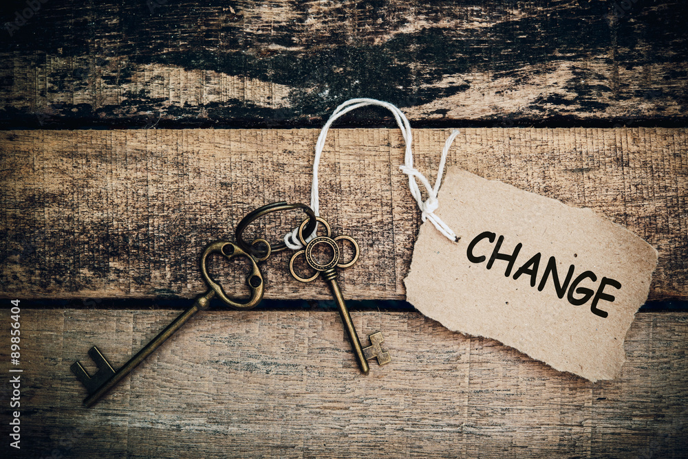 The concept of 'change' is translated by key and silver key chai Stock ...