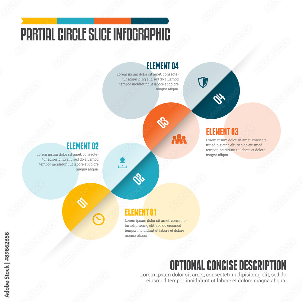 Partial Circle Slice Infographic Stock Vector | Adobe Stock