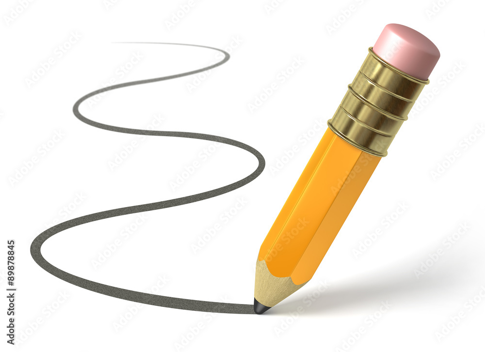 Cartoon style pencil Stock Illustration | Adobe Stock