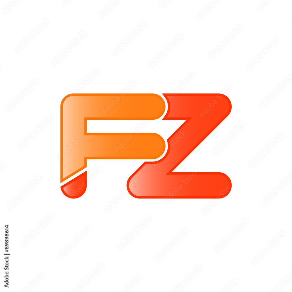FZ initials logo letter, vector design template elements for your ...