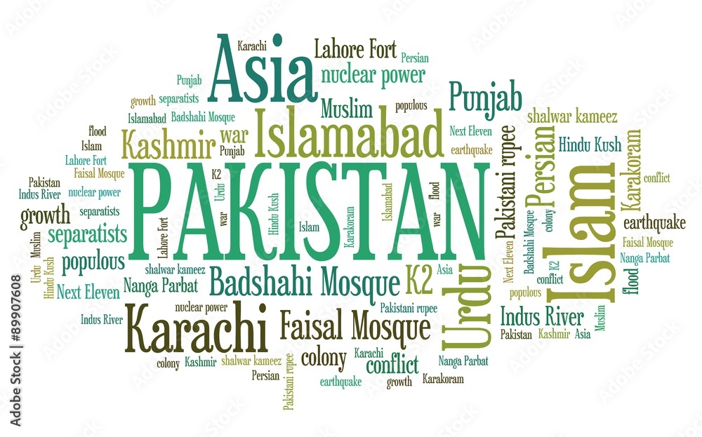 Pakistan - word cloud Stock Illustration | Adobe Stock