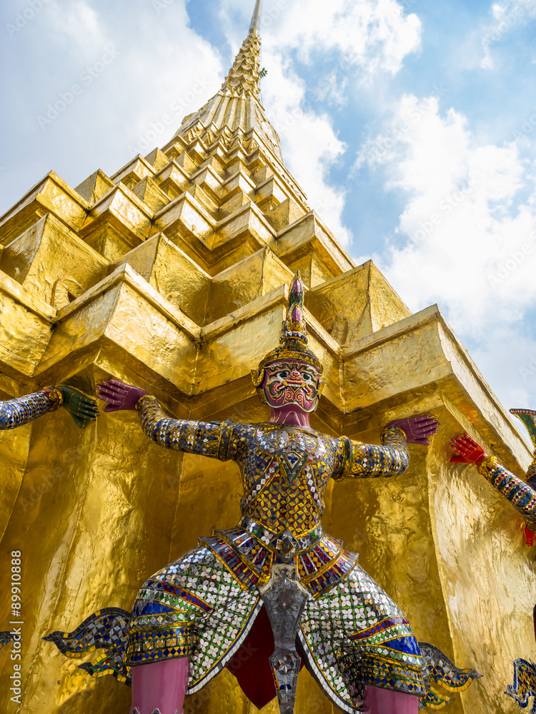 Mythological figure of the indian epic ramayana, the demon guard Stock ...