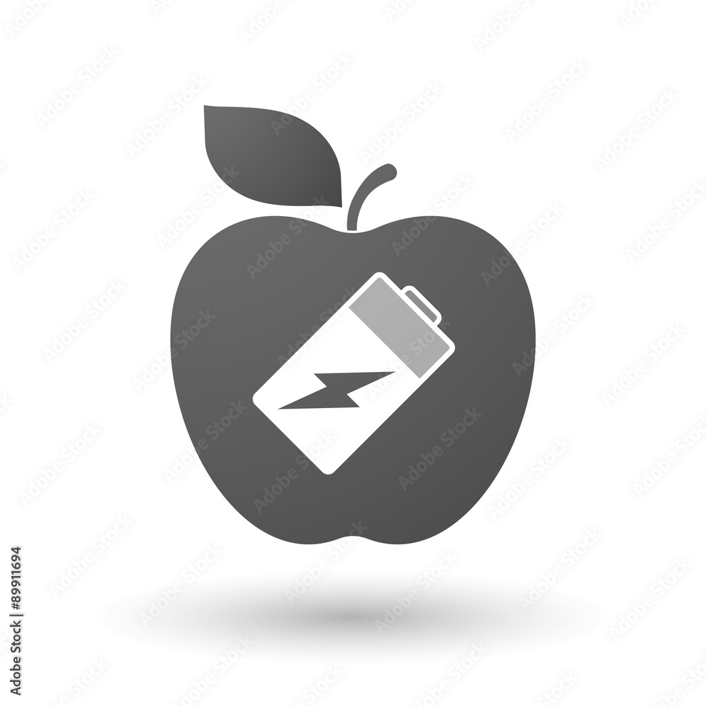 Apple icon with a battery Stock-Vektorgrafik | Adobe Stock
