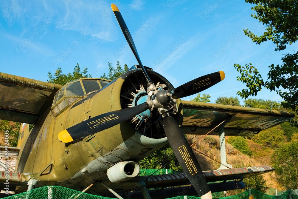: The exhibits of weapons and equipment. The Antonov An-2 is a Soviet ...