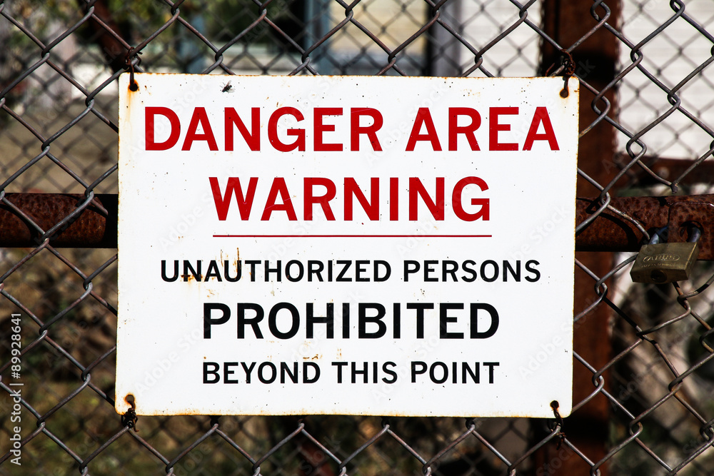 Danger Area Stock-Foto | Adobe Stock