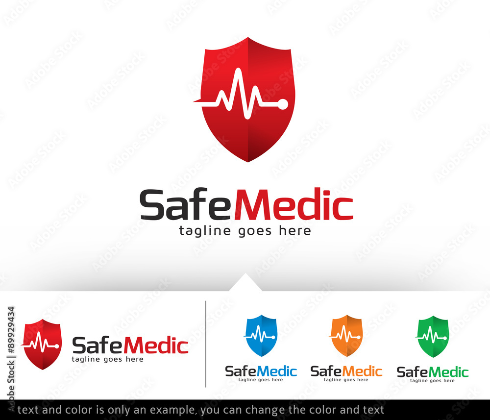 Safe Medic Logo Design Template Vector Stock Vector | Adobe Stock